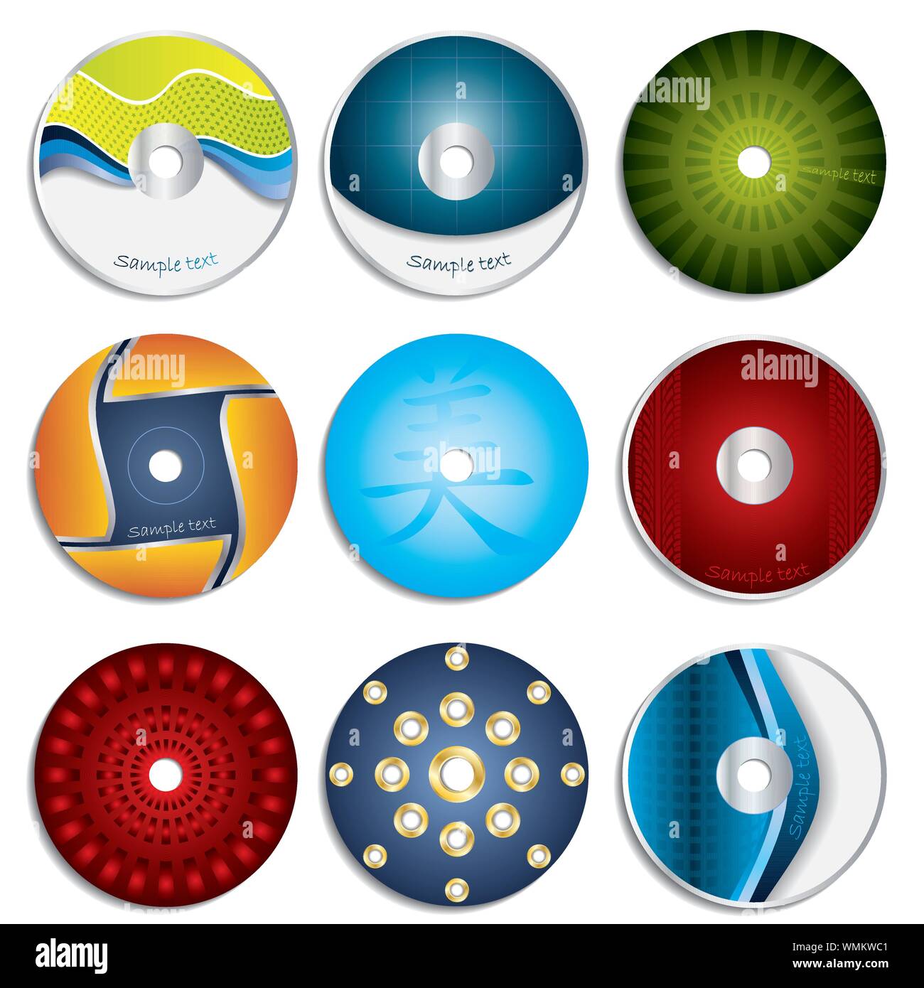 CD & DVD label designs 3 Stock Vector Image & Art - Alamy