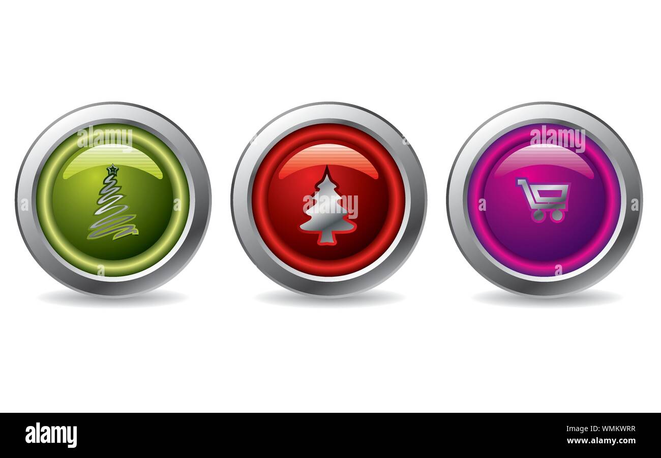 Christmas buttons 2 Stock Vector Image & Art - Alamy