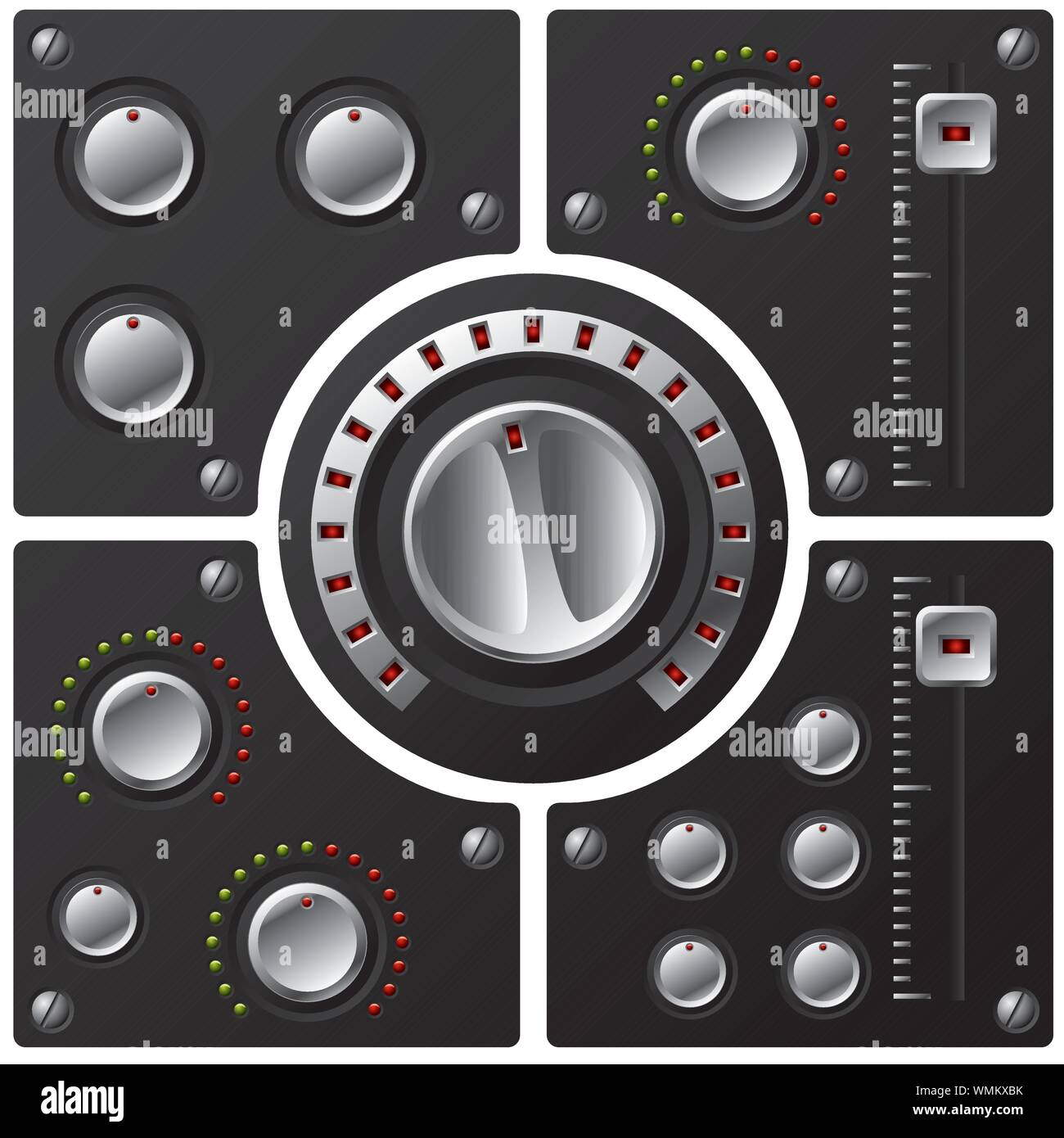 Hi-fi knobs with LED 2 Stock Vector Image & Art - Alamy