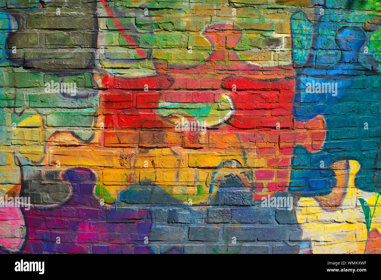 Puzzle abstract, Colorful Brick Wall, Bricks, Background Picture ...