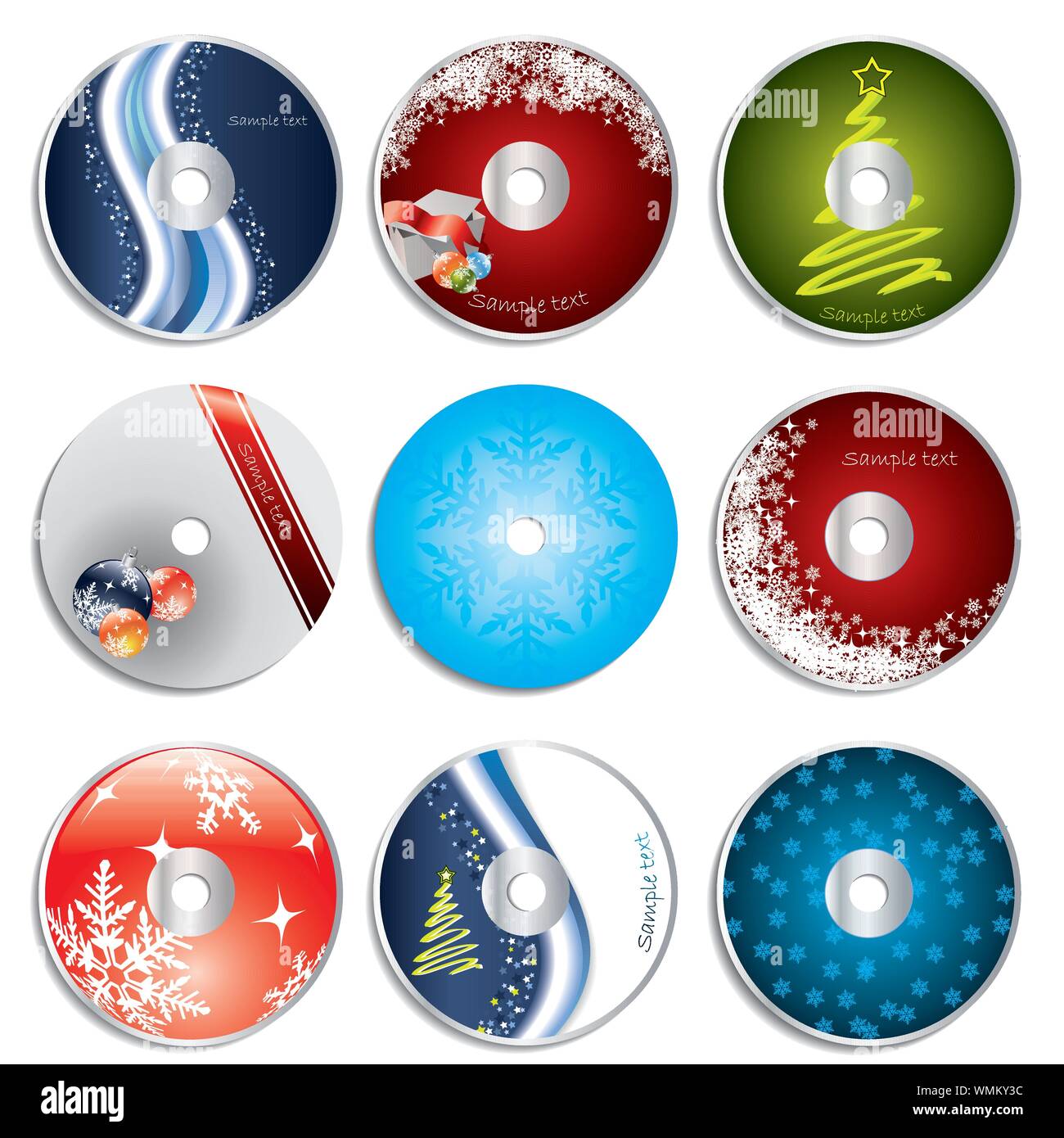 Christmas cd&dvd labels Stock Vector Image & Art - Alamy