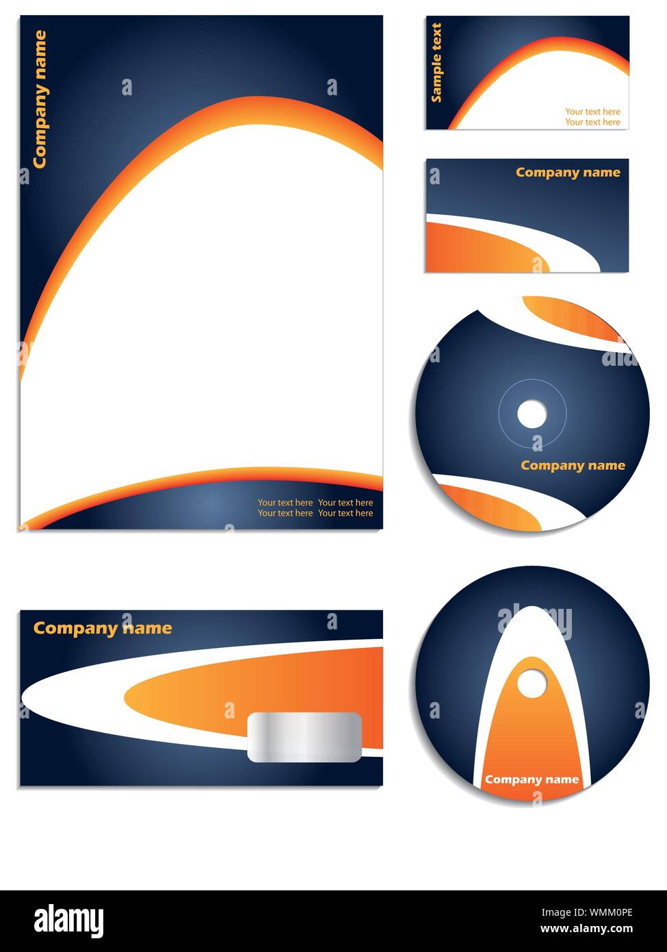 Blue & Orange Company vector set Stock Vector Image & Art - Alamy