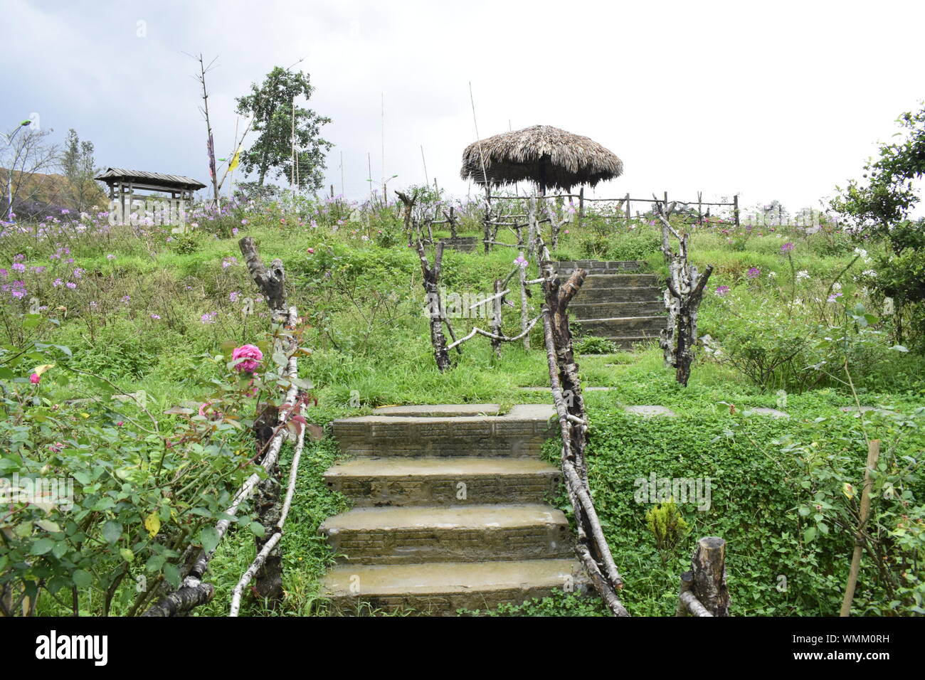 The Stone block Steps walk path in the Fort stock photograph image ...
