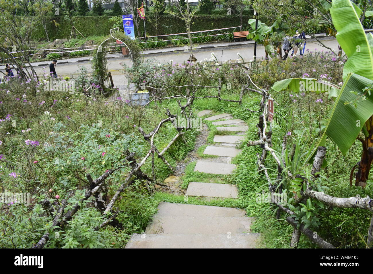 The Stone block Steps walk path in the Fort stock photograph image ...