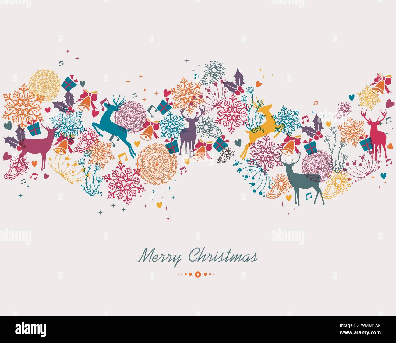 Vintage christmas garland transparent Stock Vector Images - Alamy