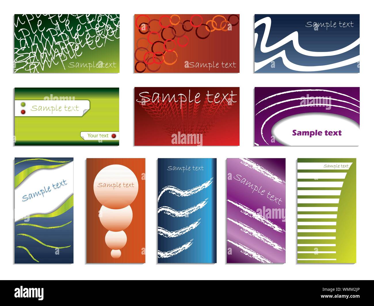 Various business card set Stock Vector Image & Art - Alamy