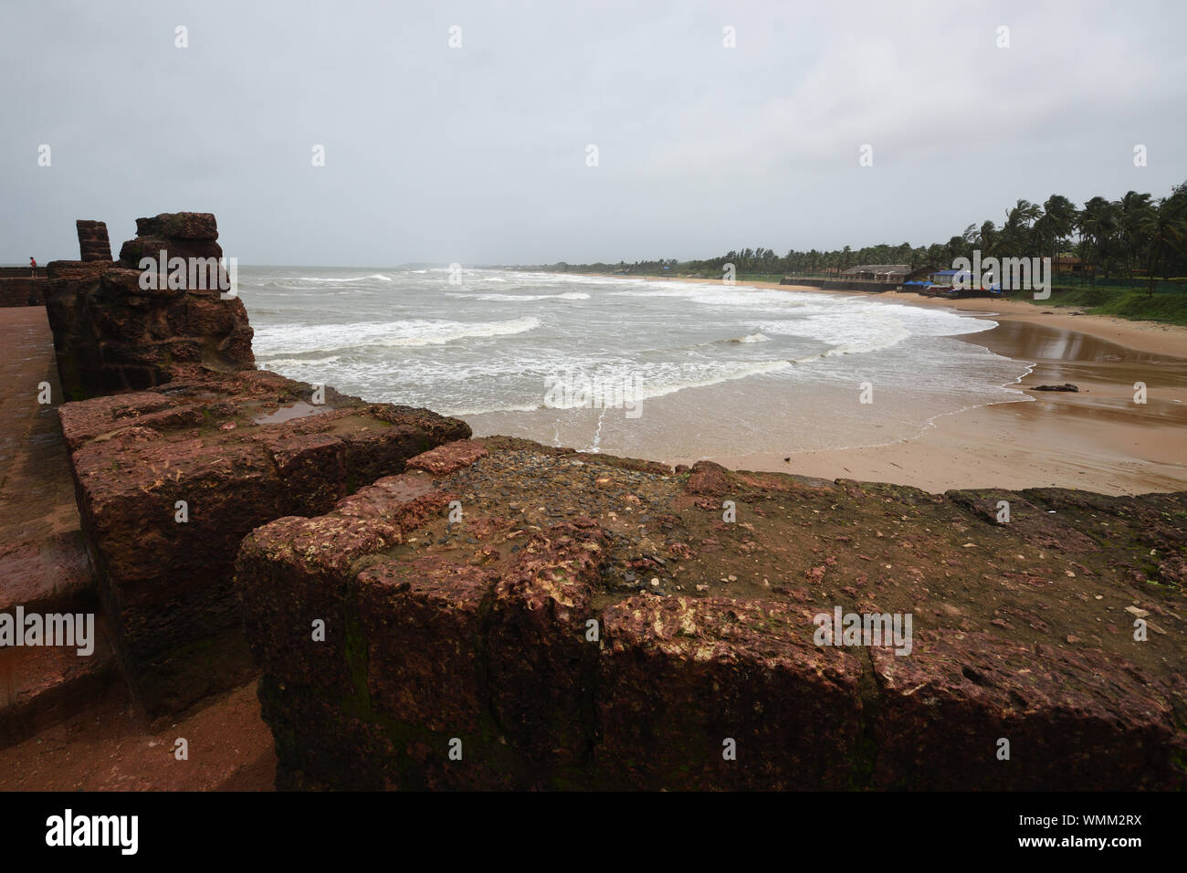 Sinquerim beach from the Bastion of Lower Aguada Fort. Bardez, North ...