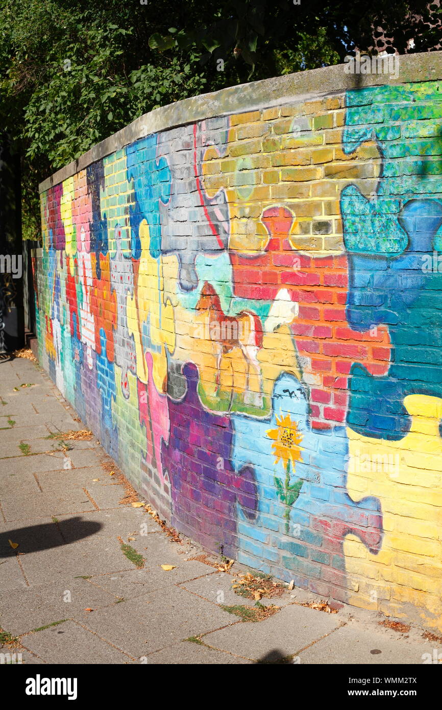 Puzzle, Colorful Brick Wall, Bricks, Background Picture, Texture Stock ...