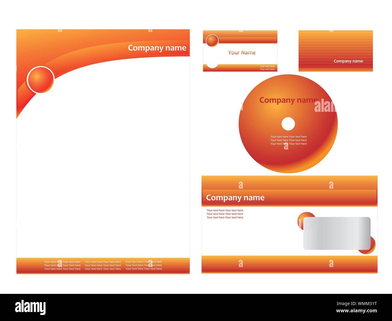 Orange corporate identity Stock Vector Image & Art - Alamy