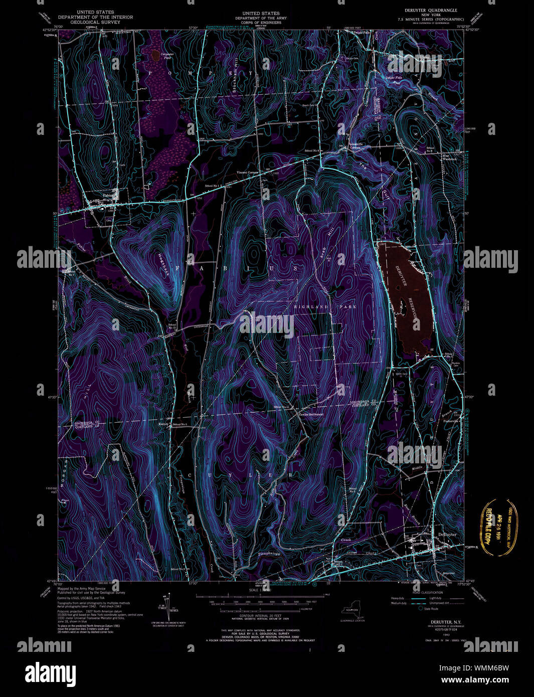 New York NY Deruyter 137206 1943 24000 Inverted Restoration Stock Photo ...