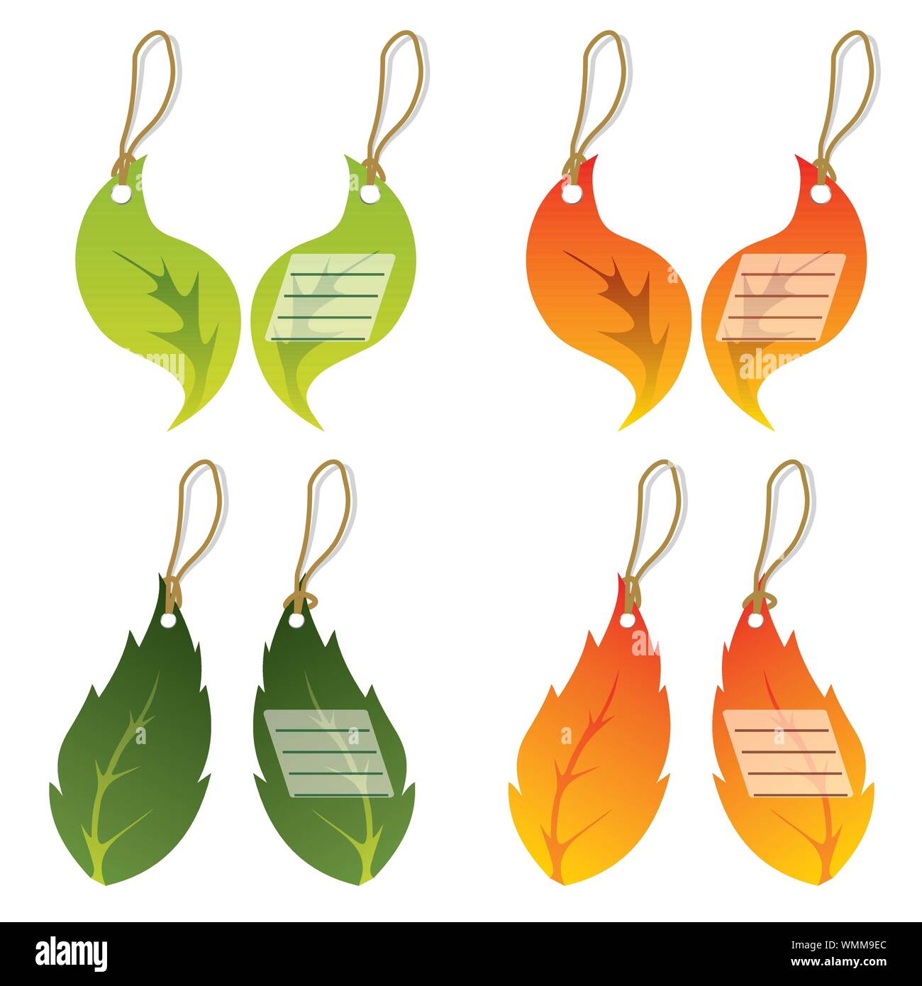 Colored leaf labels Stock Vector Image & Art - Alamy