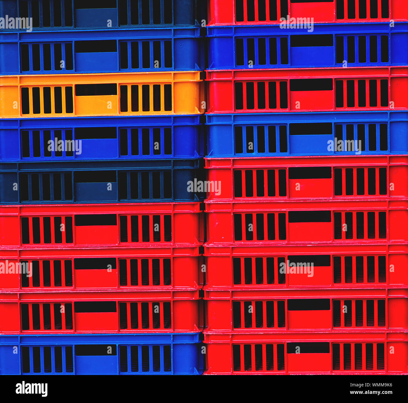 Stack of red crates hi-res stock photography and images - Alamy