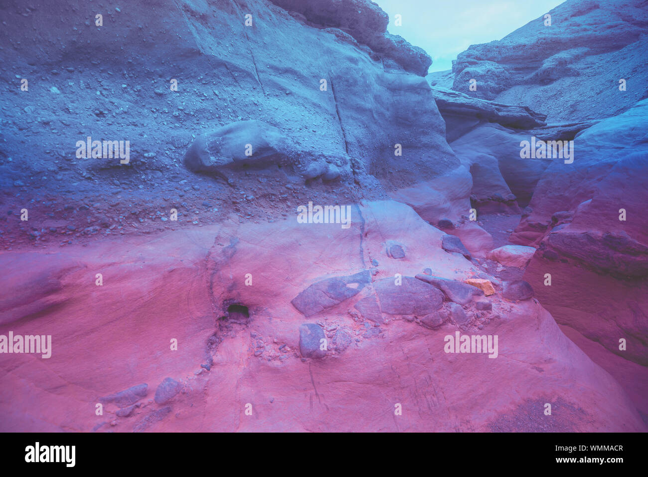 Red Canyon, Eilat, Israel. Dry riverbed, wilderness. Desert nature ...