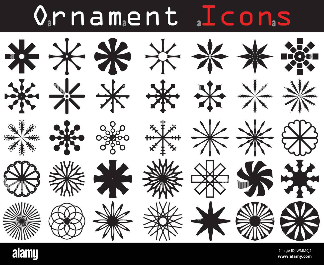 Decorative border icons hi-res stock photography and images - Alamy