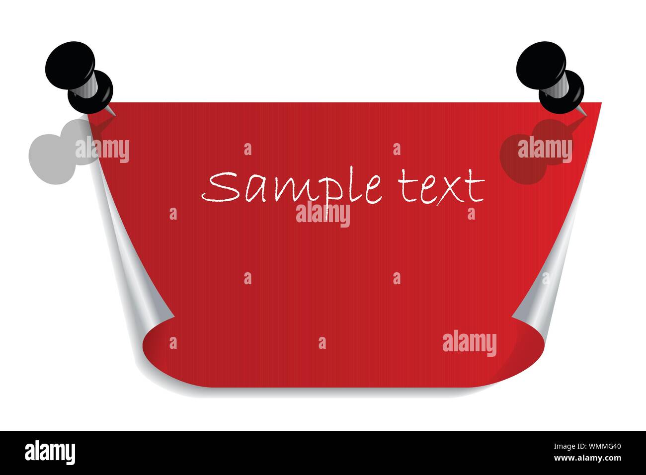 Label with a pin Stock Vector Image & Art - Alamy