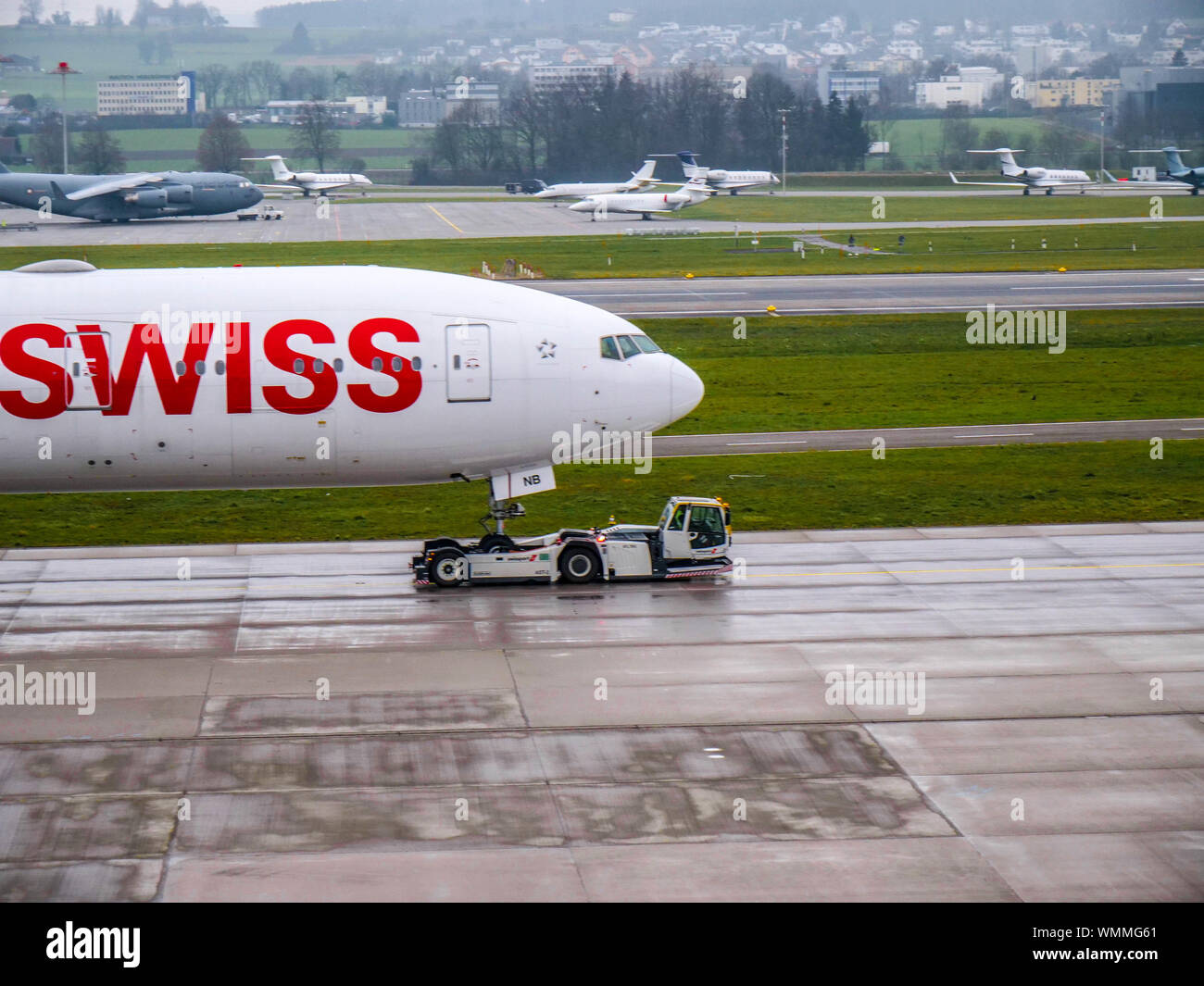 Swiss International Airlines Taxiing at Zurich Airport Stock Photo - Alamy
