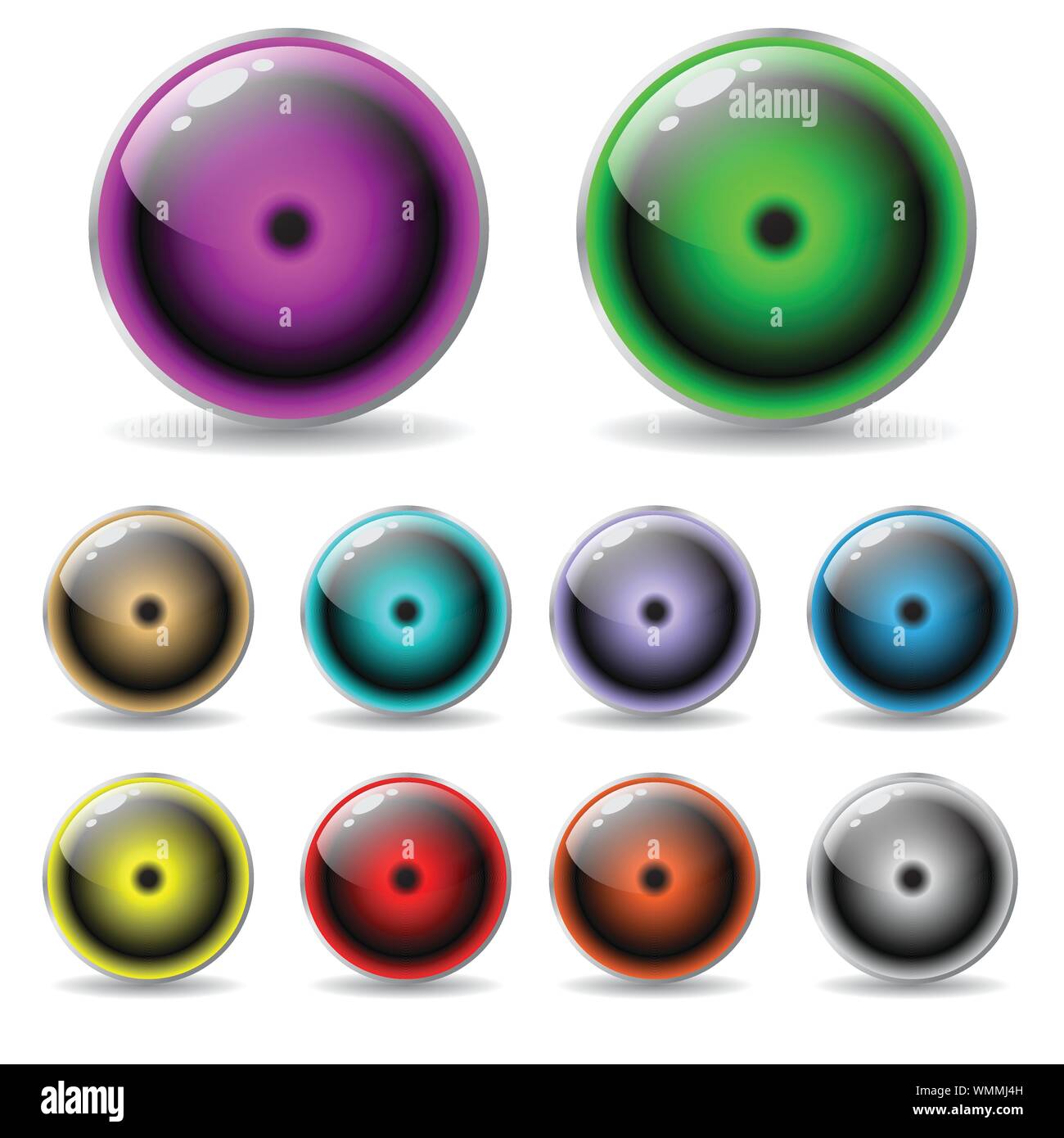 Colorful glow buttons Stock Vector Image & Art - Alamy