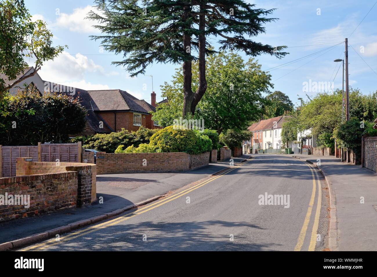 Residential homes on Church road Shepperton village Surrey England UK ...