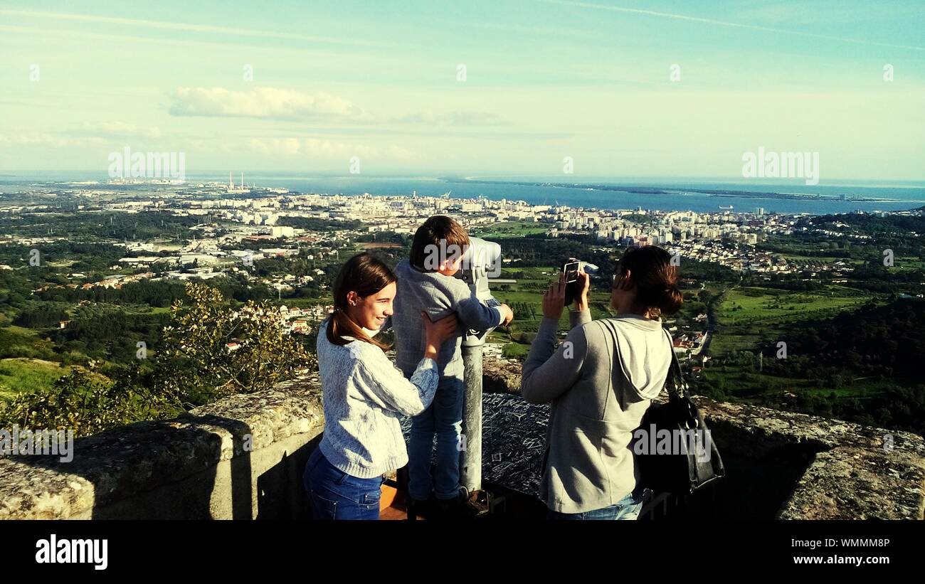 Family at an observation point hi-res stock photography and images - Alamy