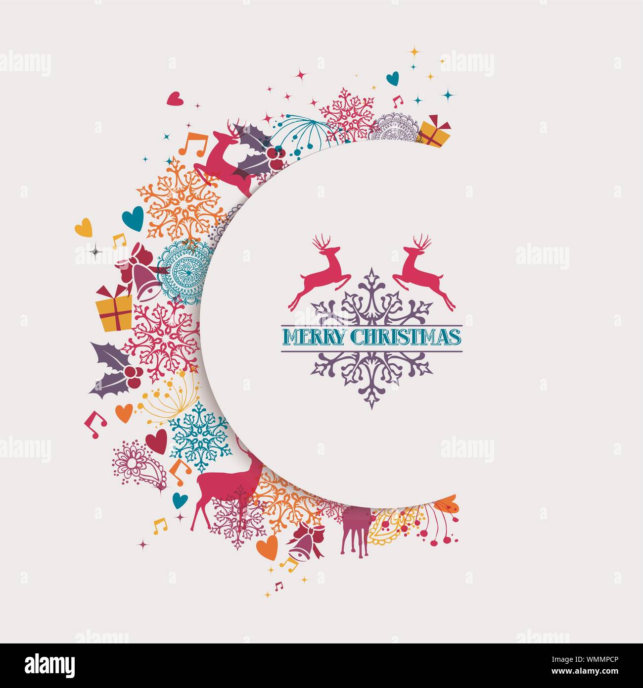 Merry Christmas circle splash illustration Stock Vector Image & Art - Alamy