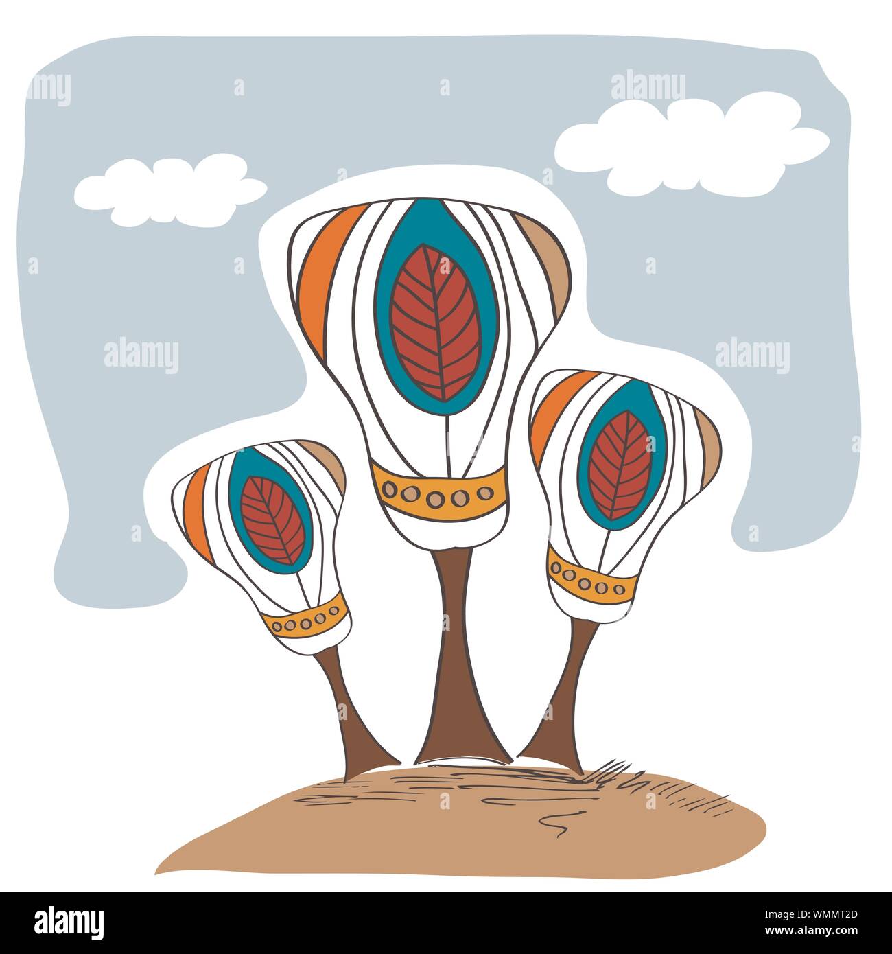 stylized vector trees Stock Vector Image & Art - Alamy