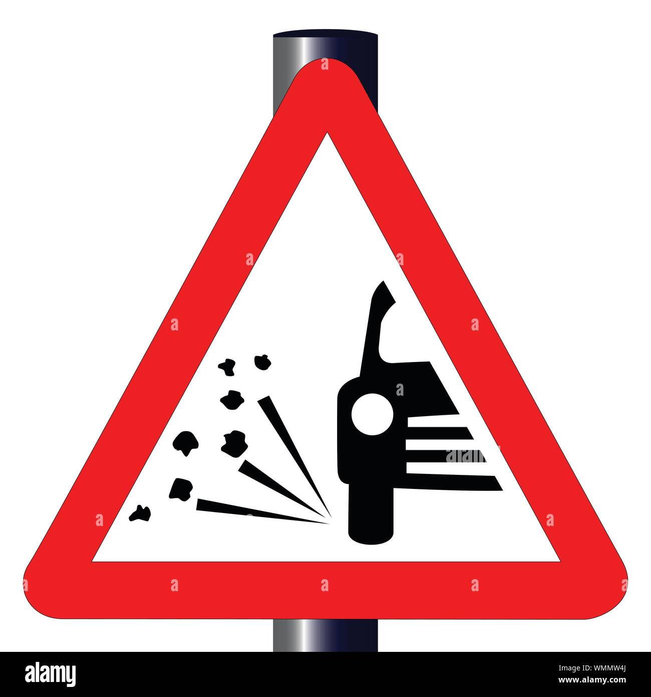 Stone Chipping Traffic Sign Stock Vector Image & Art - Alamy