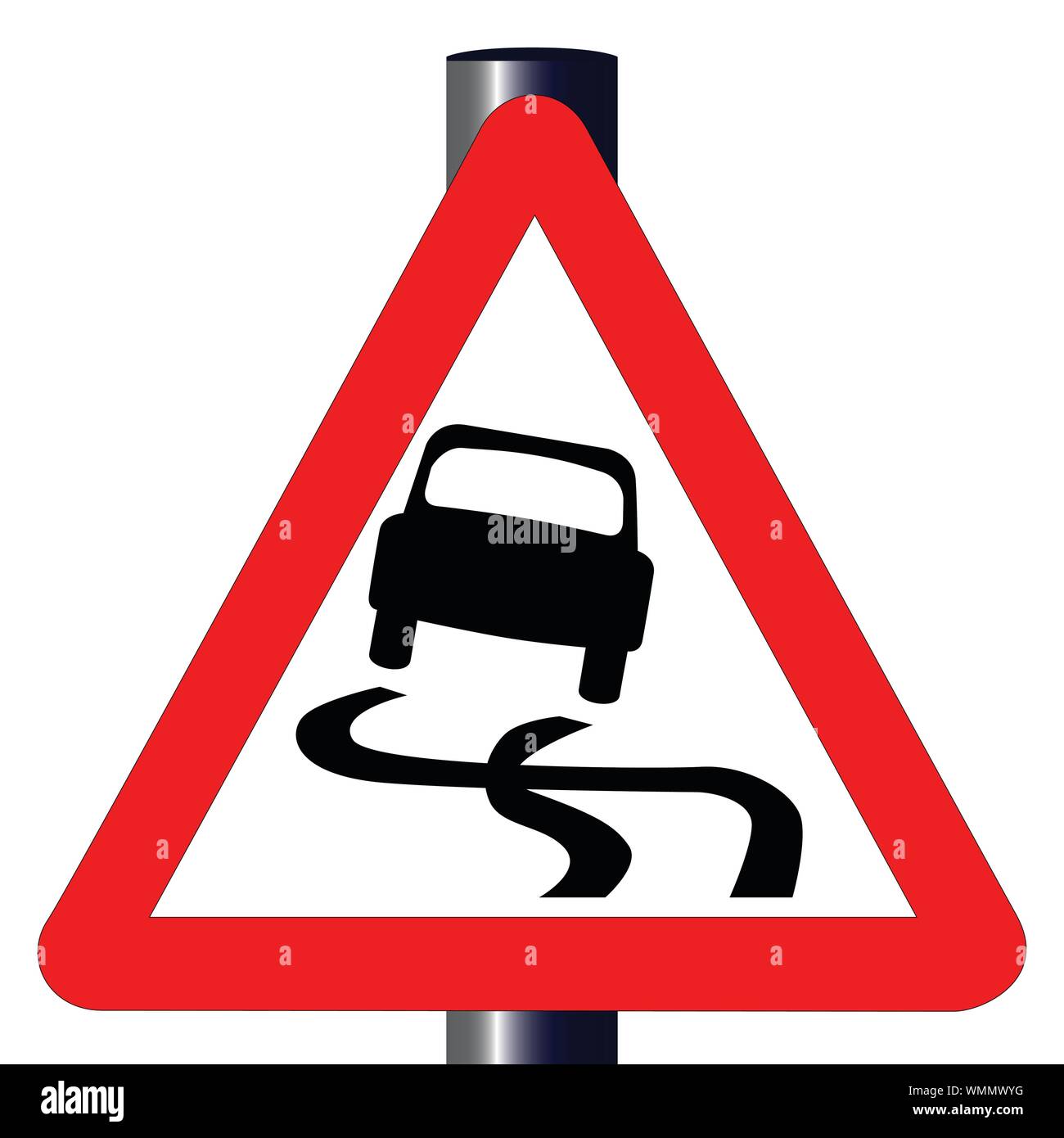 Skid marks on road Stock Vector Images - Alamy