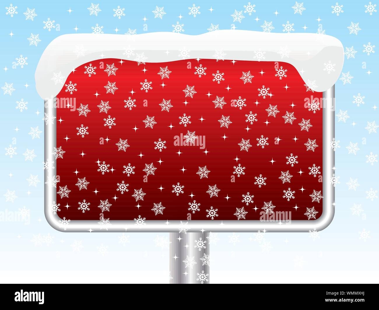 Snowy red sign Stock Vector Image & Art - Alamy