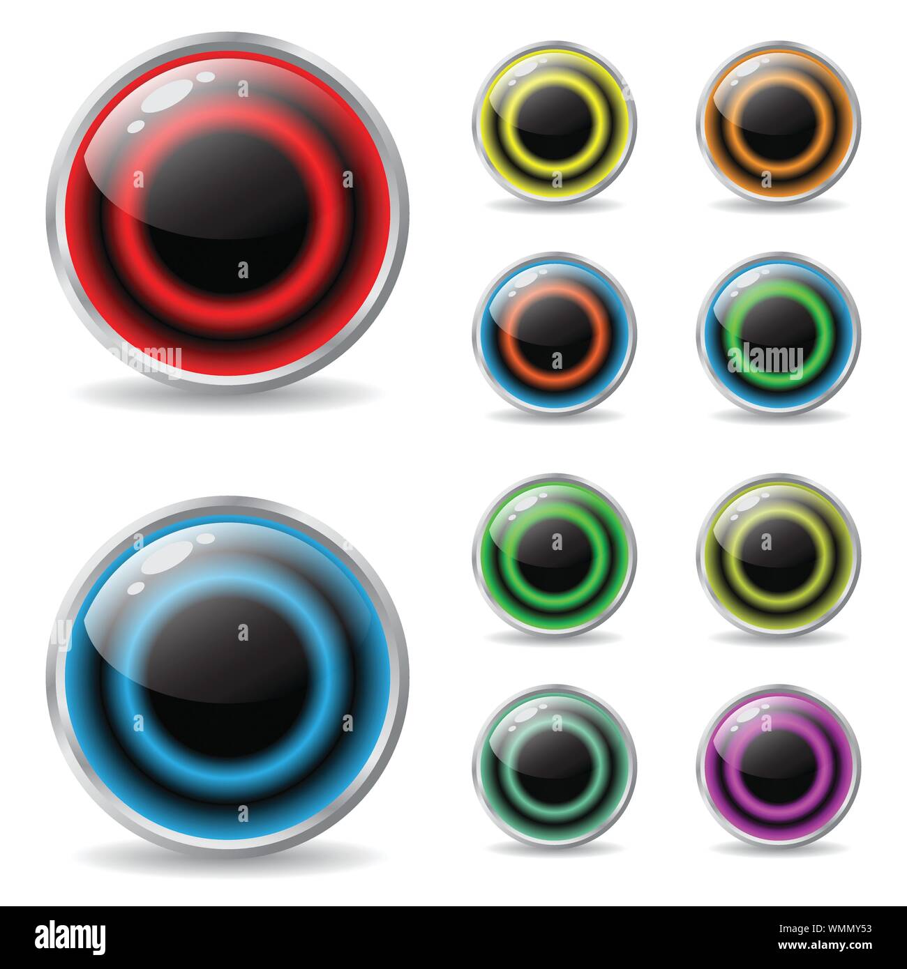 Web buttons with cool colors Stock Vector Image & Art - Alamy
