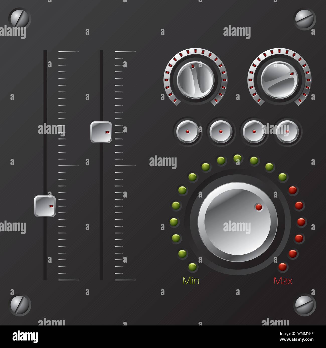 Hi-fi knobs with LED Stock Vector Image & Art - Alamy