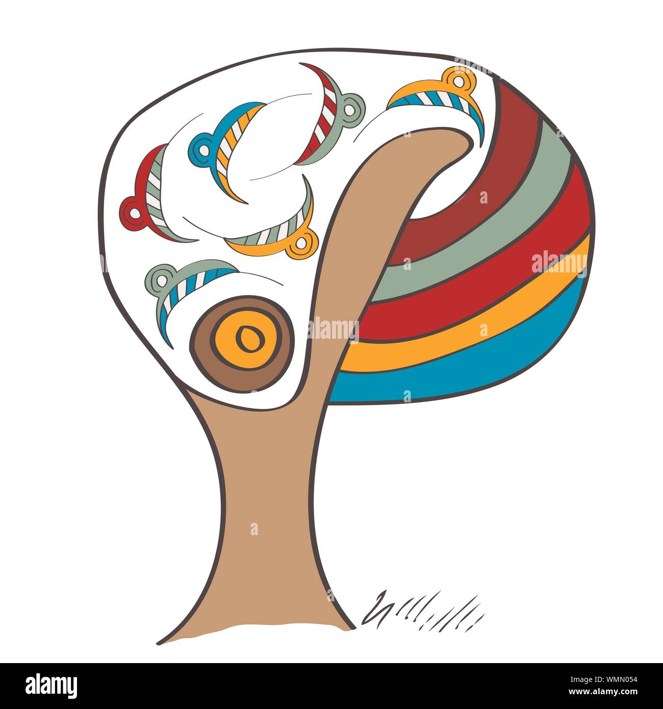 stylized vector tree Stock Vector Image & Art - Alamy