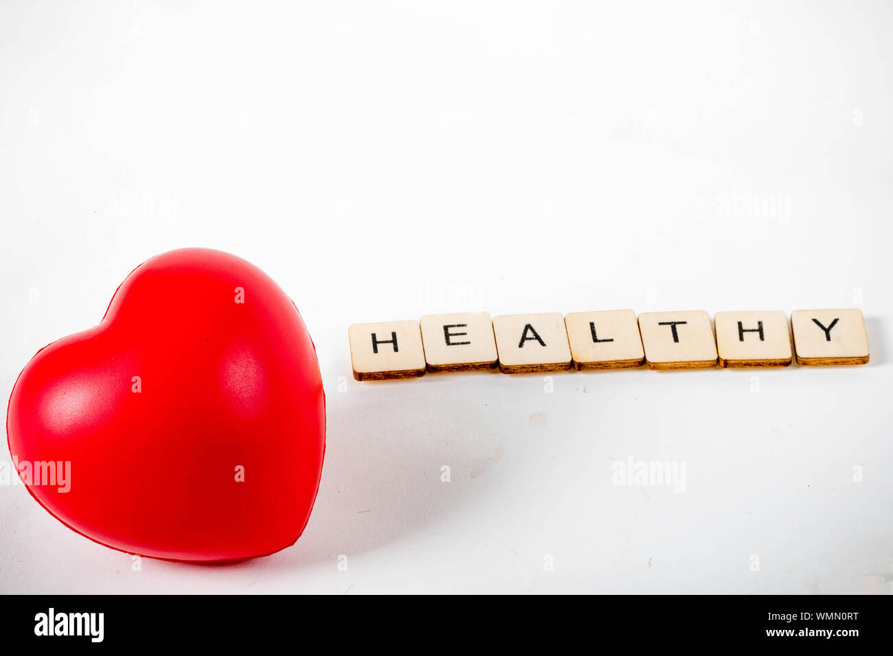 Healthcare concept showing a heart and the message healthy Stock Photo ...