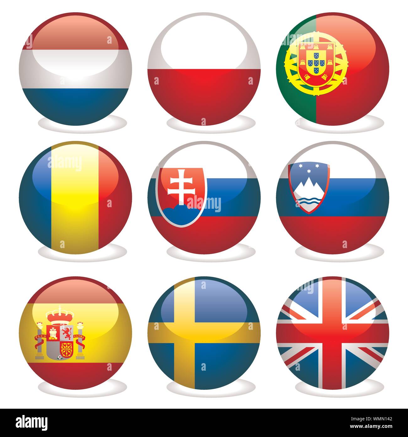 Europe Union Flags Stock Vector Image & Art - Alamy