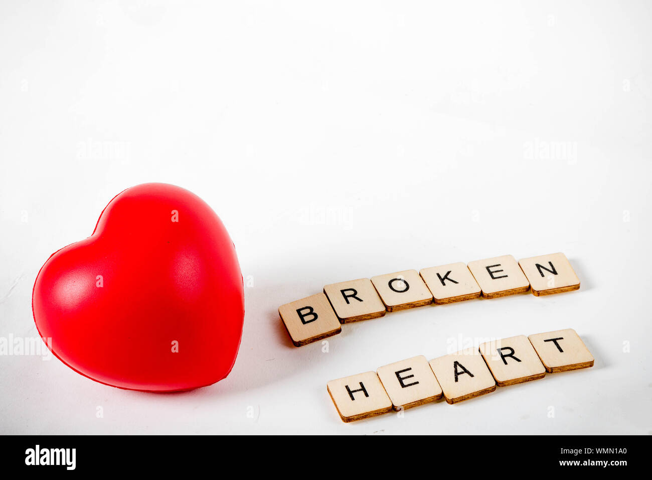 Healthcare concept showing a heart and the message broken heart Stock ...