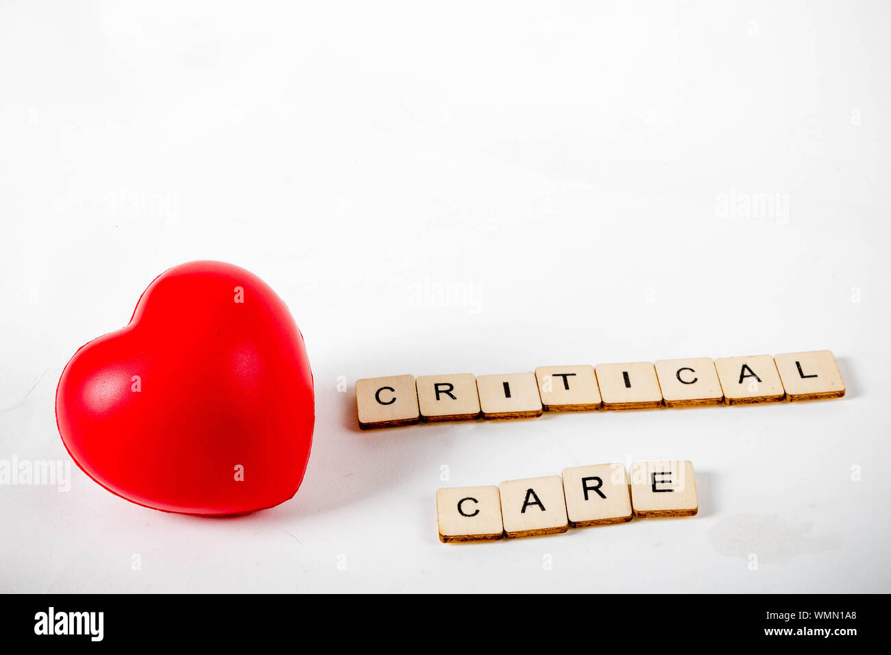 Healthcare concept showing a heart and the message critical care Stock ...