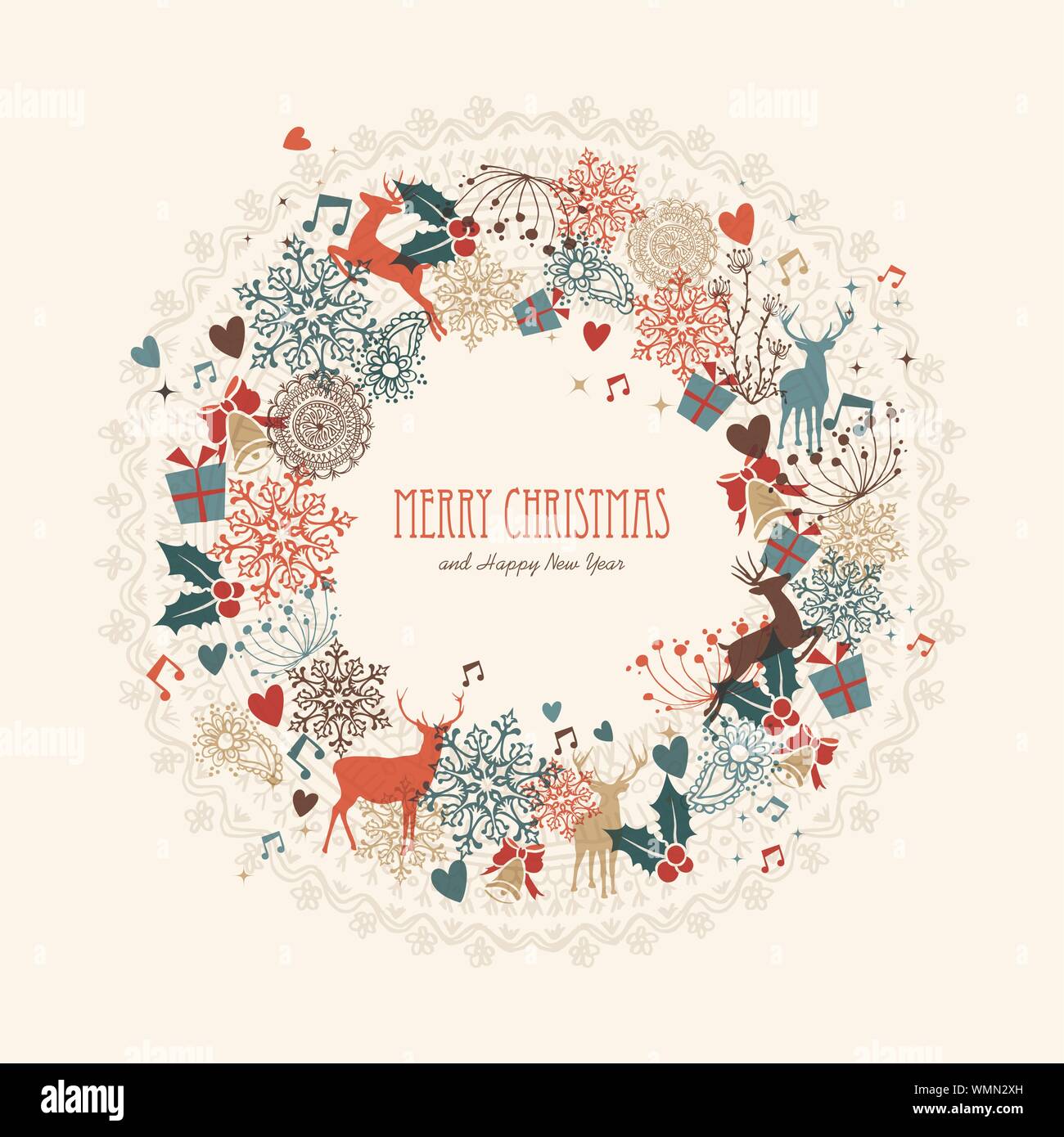 Vintage christmas garland transparent Stock Vector Images - Alamy