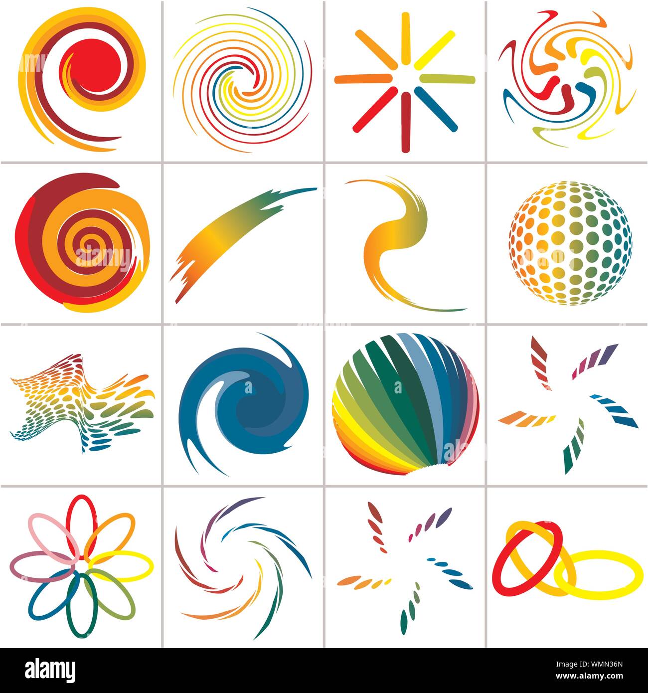 Colored Abstract Symbols Stock Vector Image & Art - Alamy