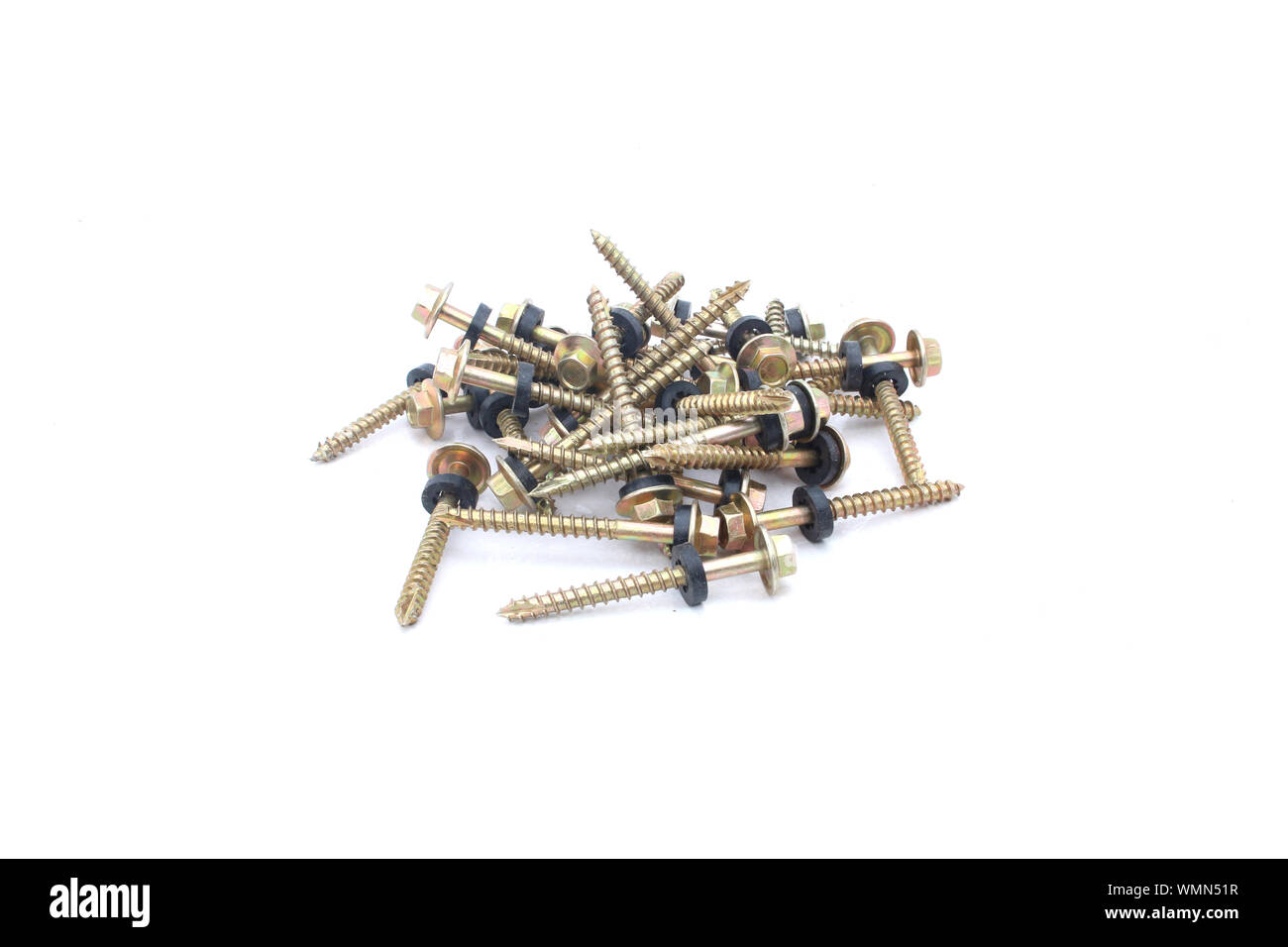 screws on isolated white background Stock Photo - Alamy