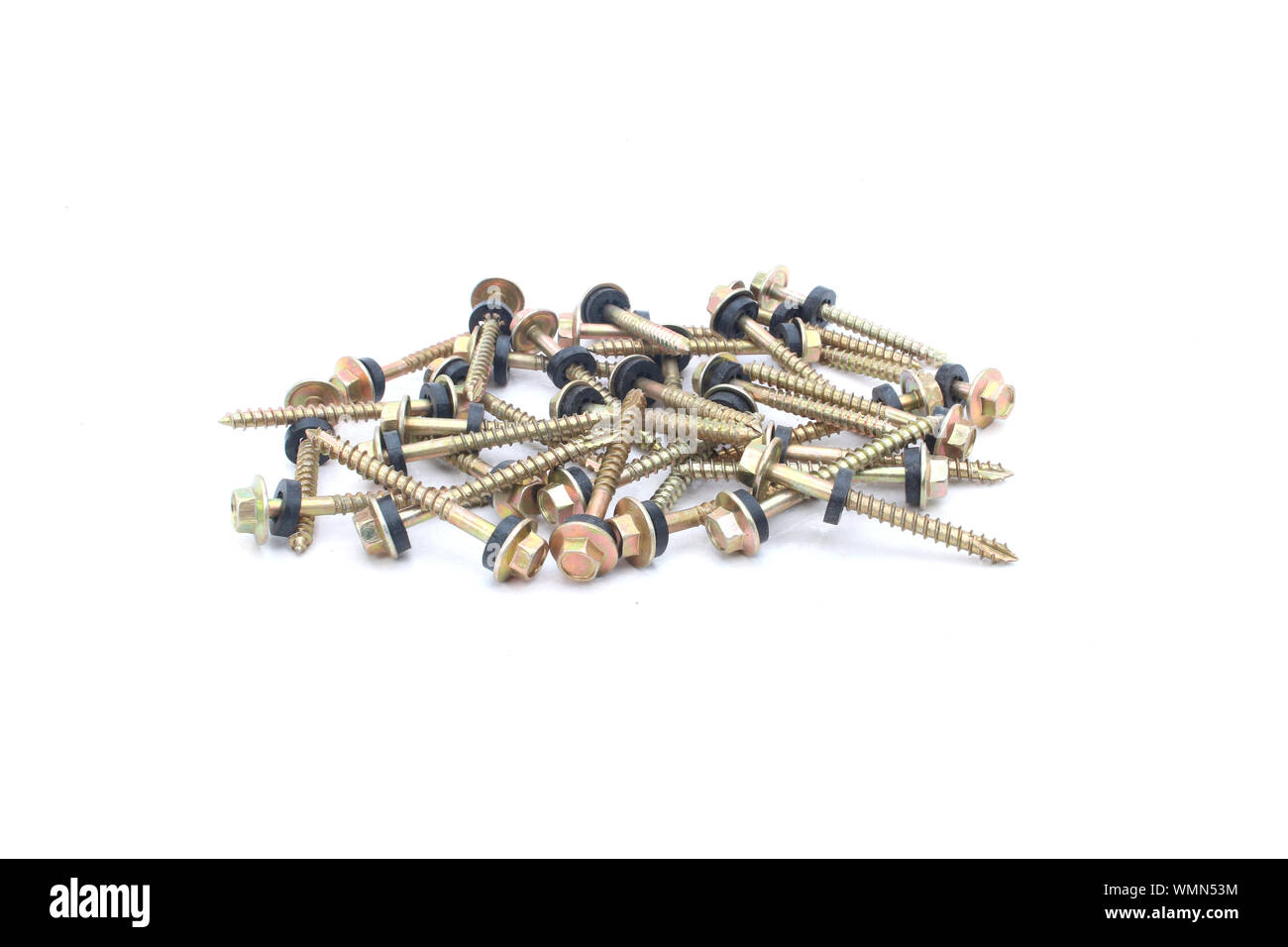 screws on isolated white background Stock Photo - Alamy