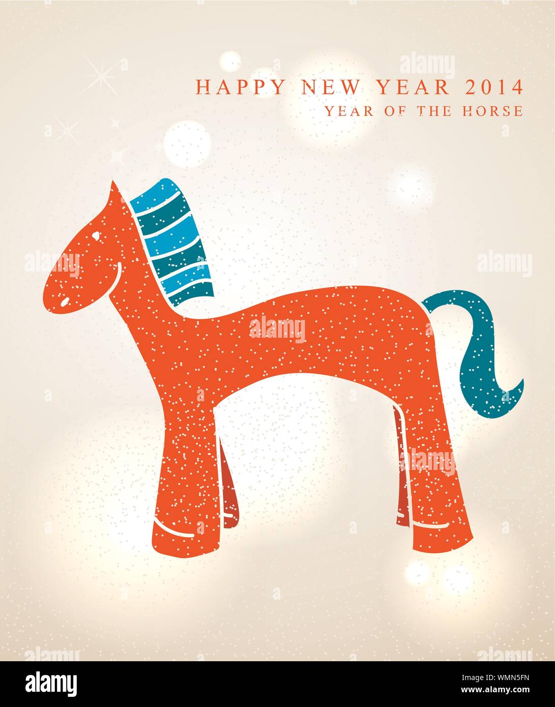 Chinese New Year 2014 Cute cartoon horse Stock Vector Image & Art - Alamy