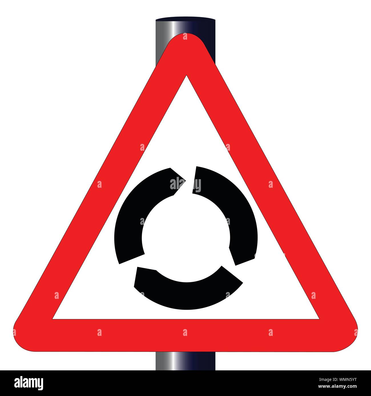 Roundabout Traffic Sign Stock Vector Image & Art - Alamy