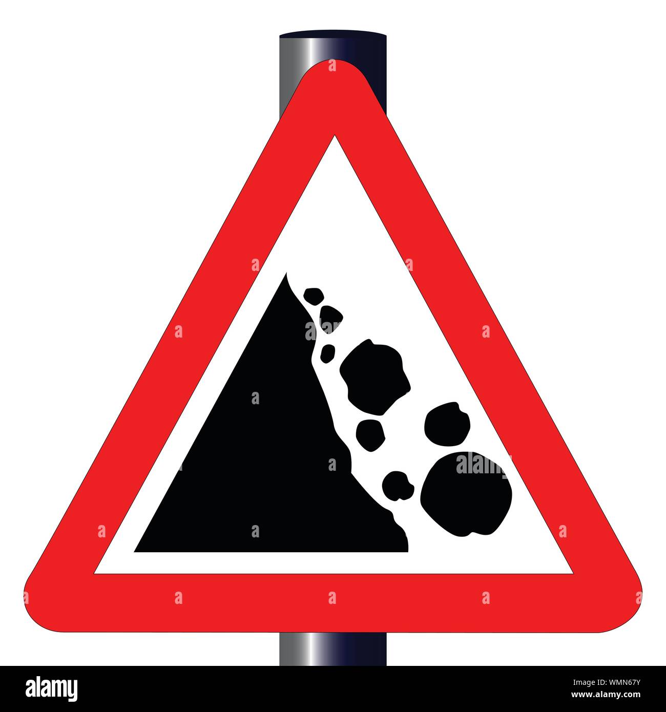 Beware Of Falling Rocks Road Sign High Resolution Stock Photography and Images - Alamy