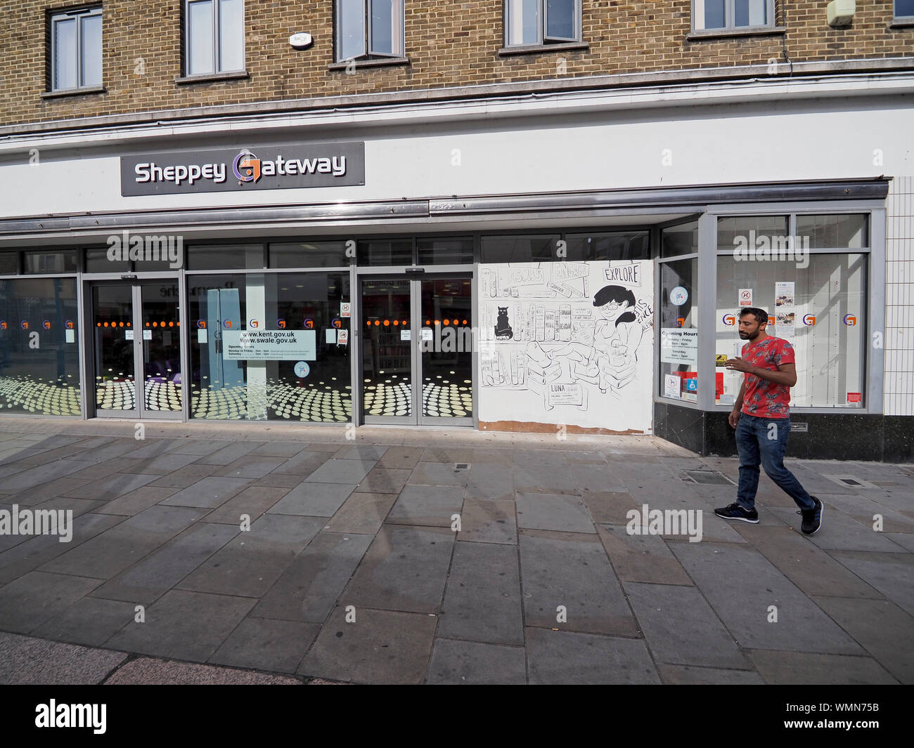 Sheerness, Kent, UK. 5th September, 2019. A local artist has come up ...
