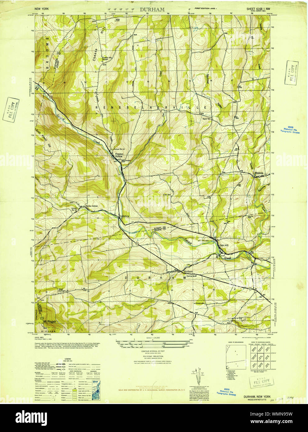 Map of durham new york hi-res stock photography and images - Alamy