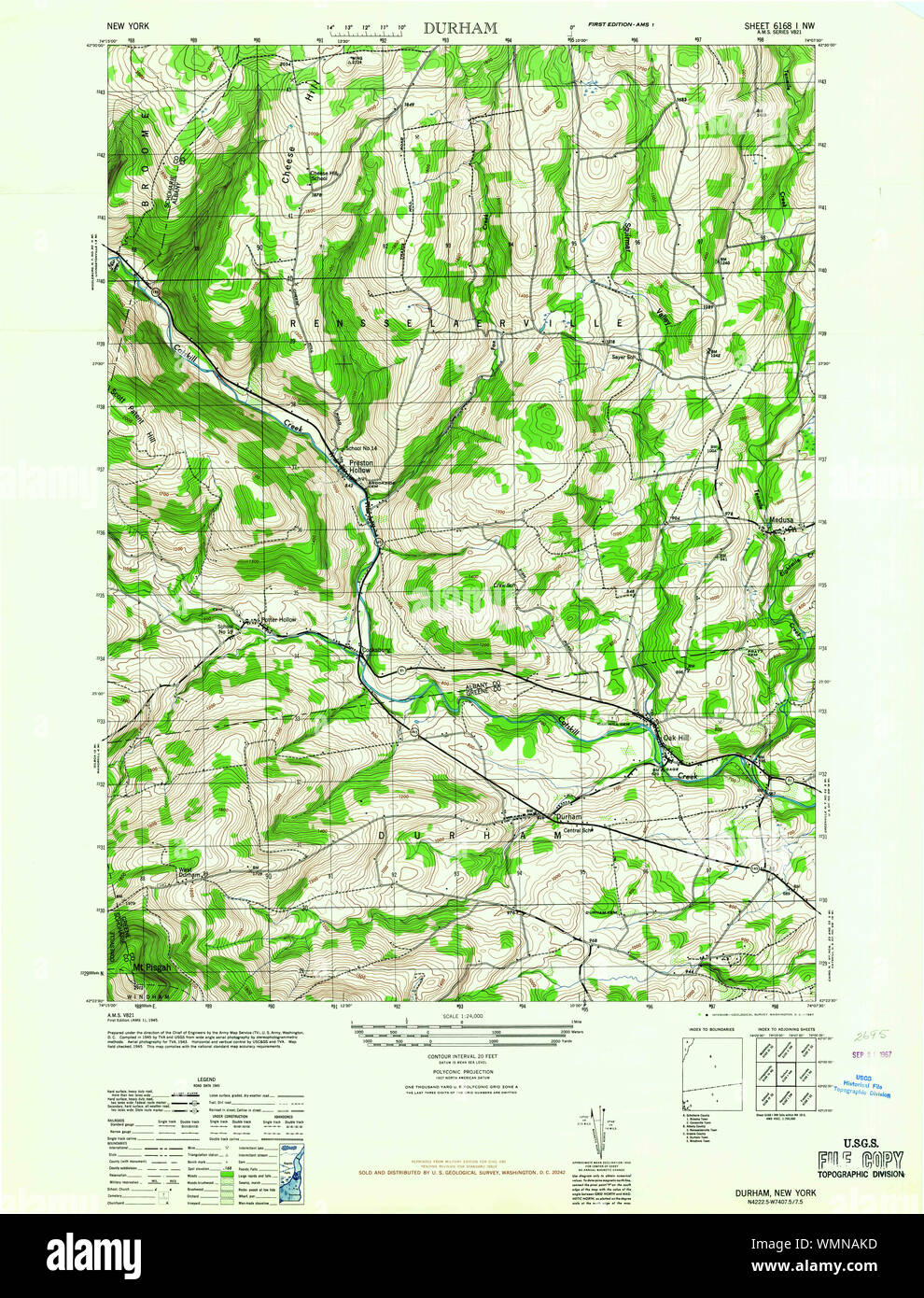 Map of durham new york hi-res stock photography and images - Alamy