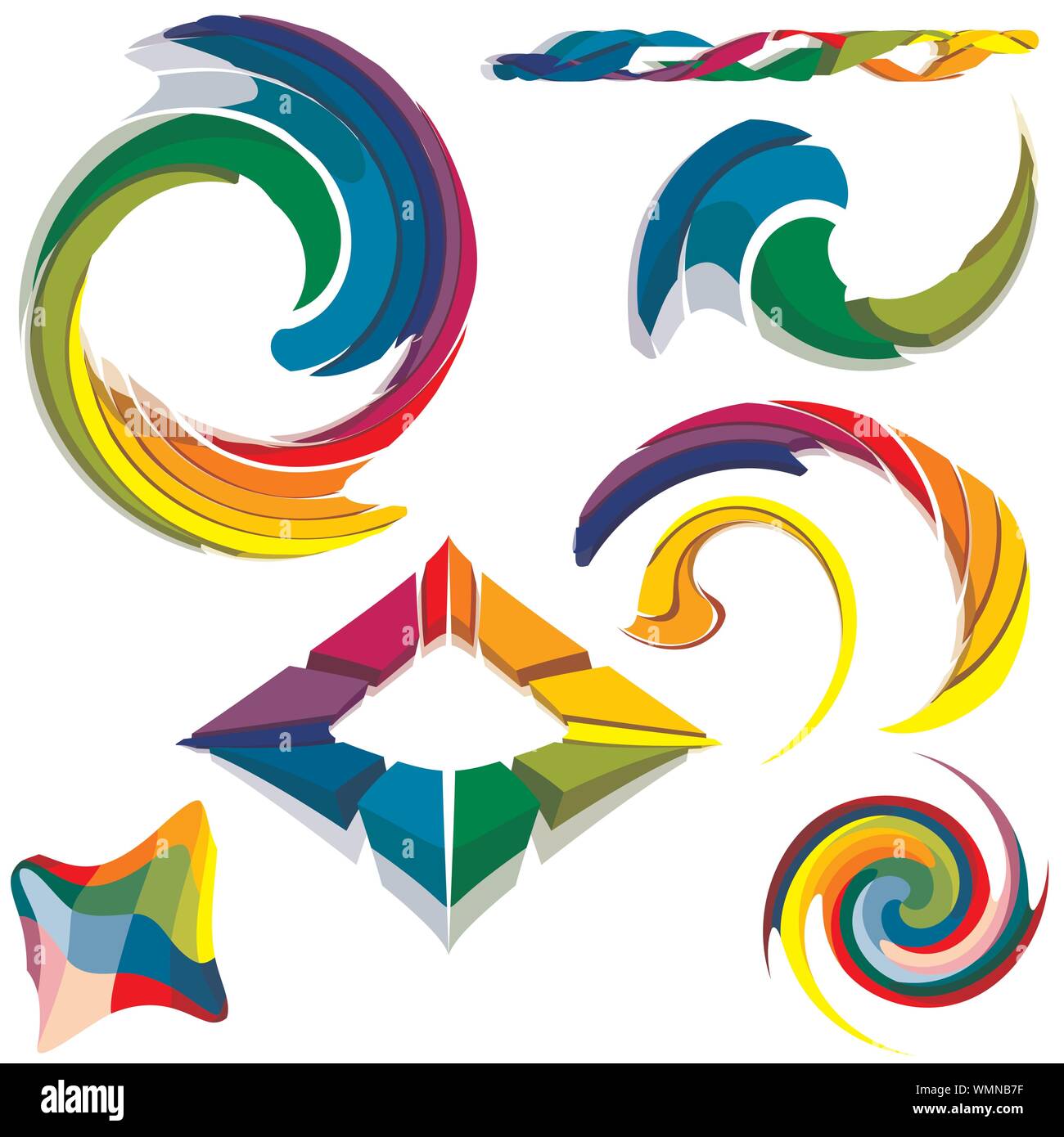 Colored Abstract Symbols Stock Vector Image & Art - Alamy