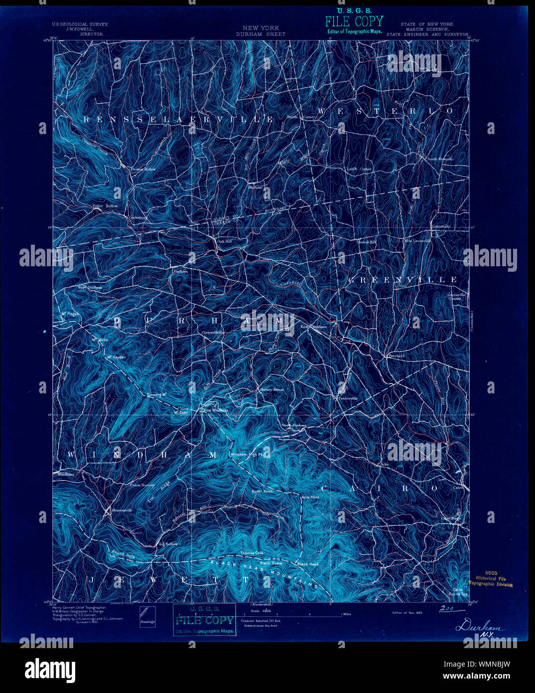 Map of durham new york hi-res stock photography and images - Alamy