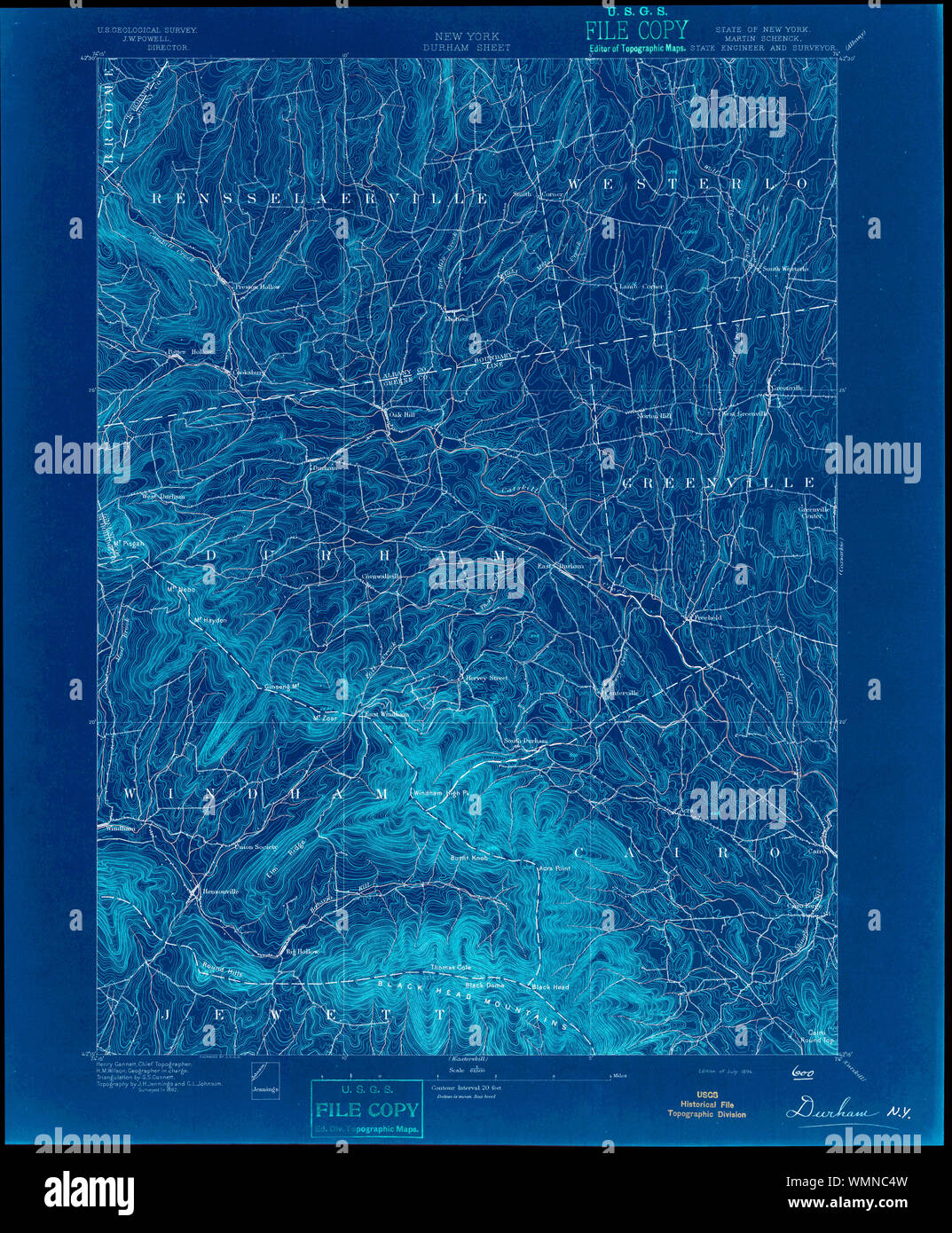 Map of durham new york hi-res stock photography and images - Alamy