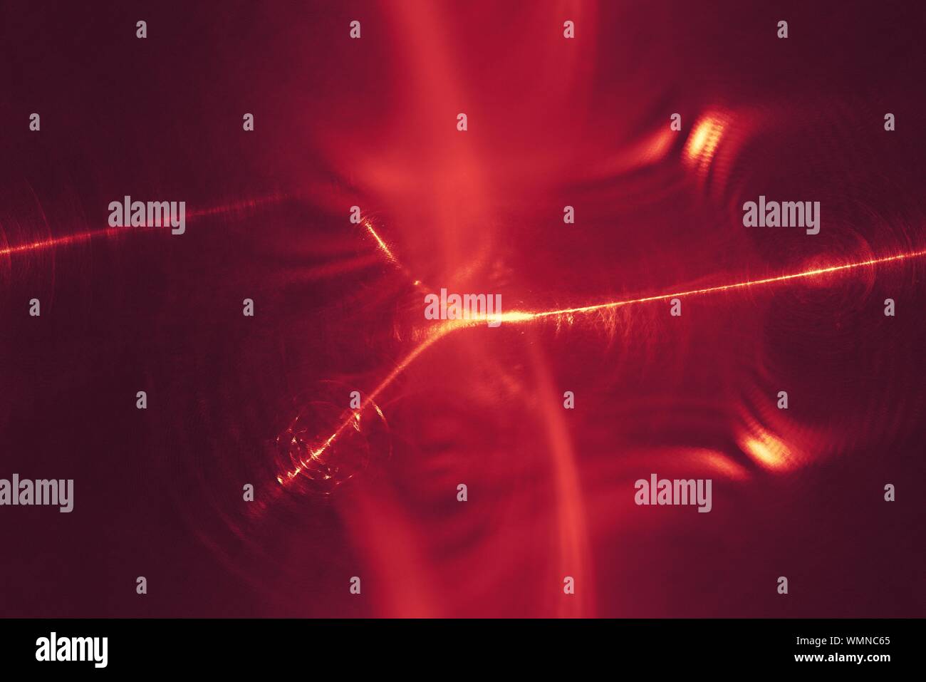 glowing red curved lines over dark Abstract Background space universe ...