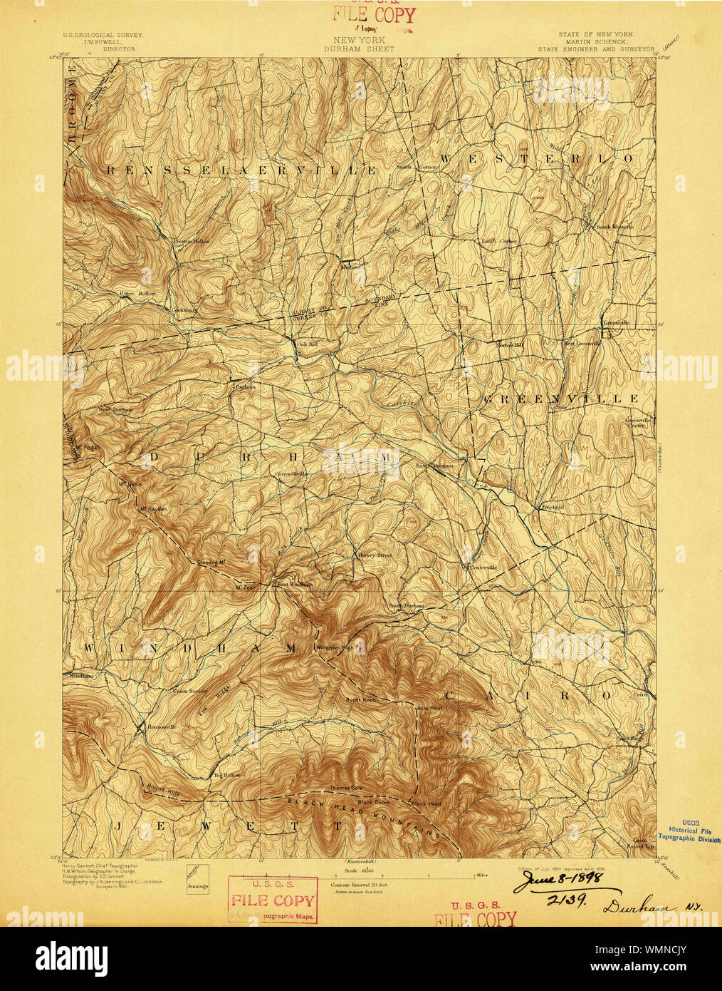 Map of durham new york hi-res stock photography and images - Alamy